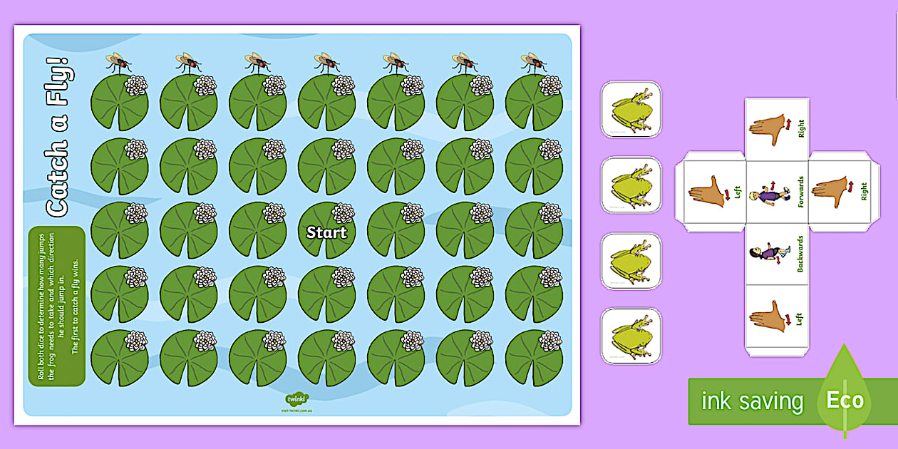 TAS Catch a Fly Positional Language Board Game - Twinkl