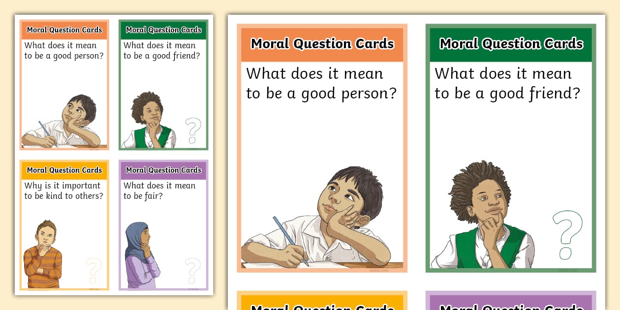 KS2 Moral Question Cards - Twinkl PSHCE