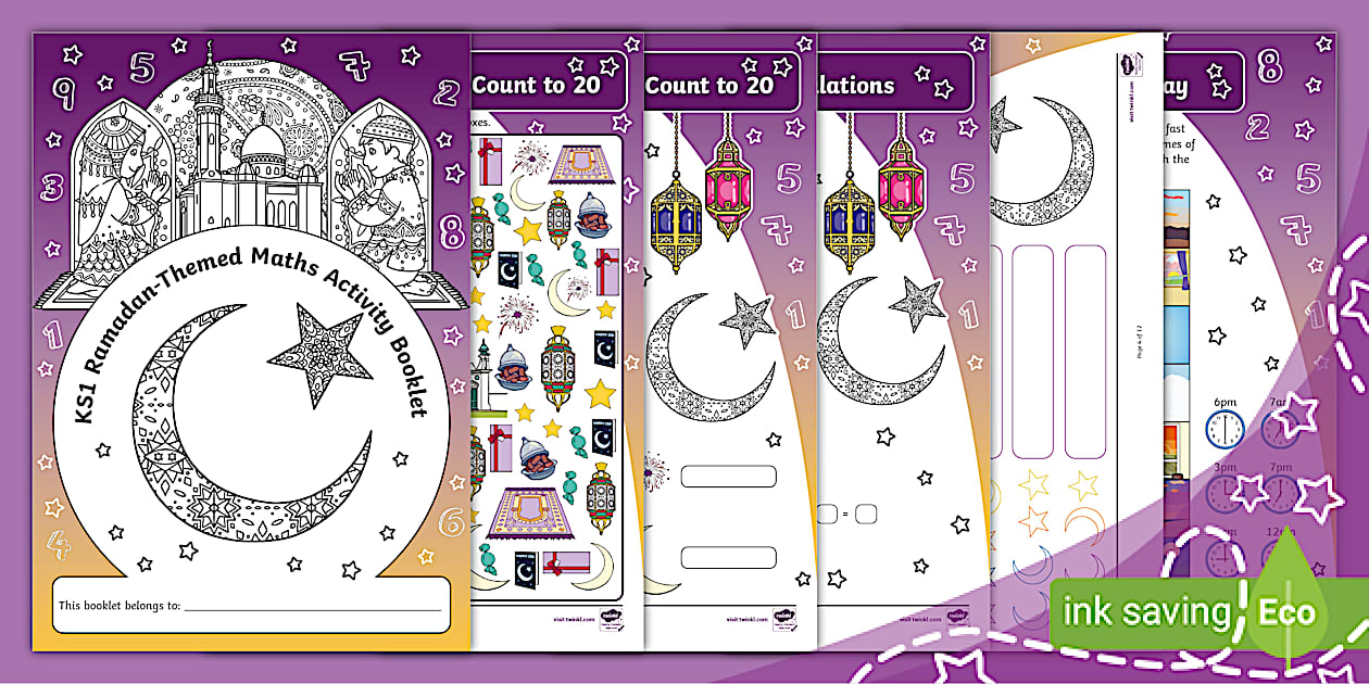 KS1 Ramadan-Themed Maths Activity Booklet (Ages 5 - 7)