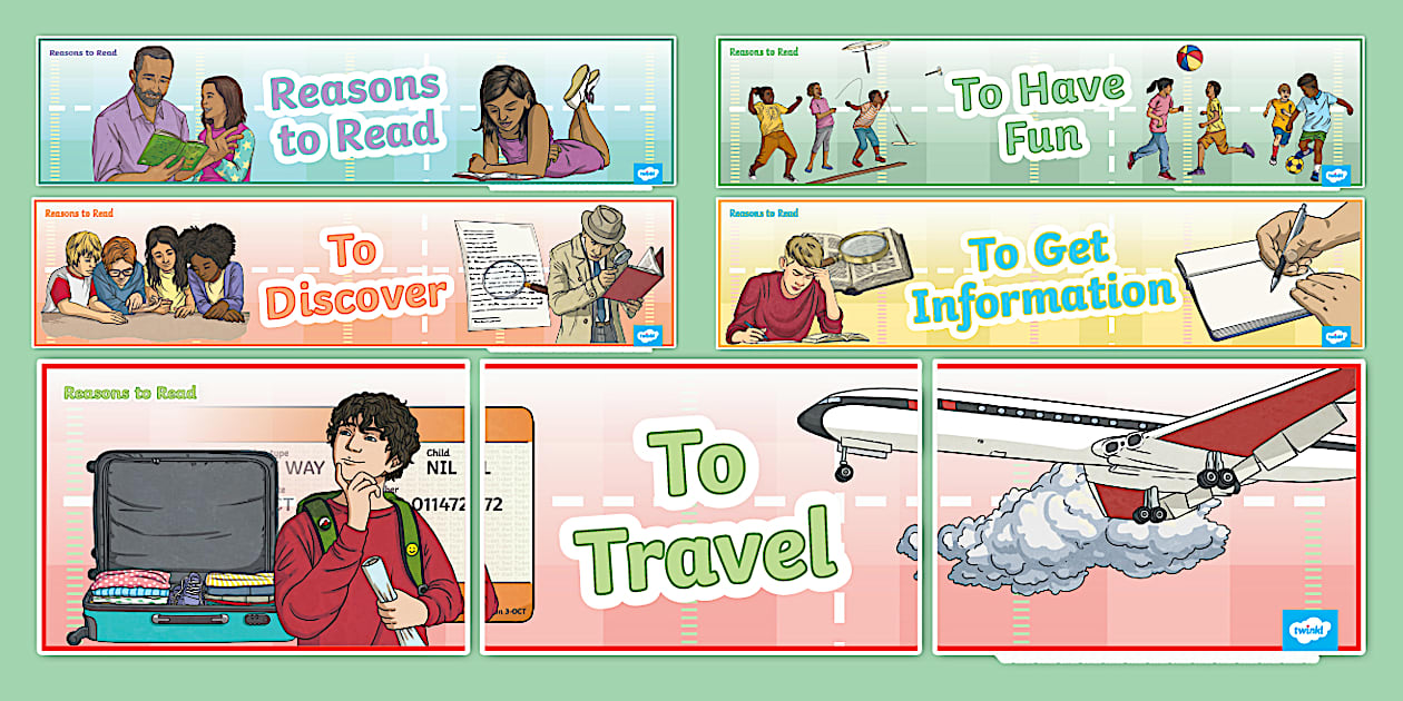 Reasons to Read Display Banners (teacher made) - Twinkl