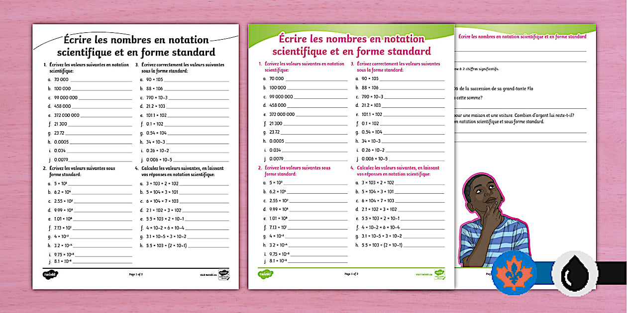 French Scientific Notation Worksheets | Twinkl - Twinkl