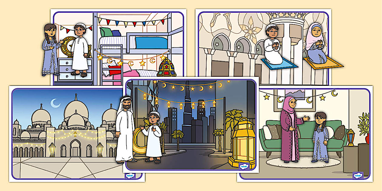 Reem and Rashed's Special Ramadan - Small World Background and Stick ...