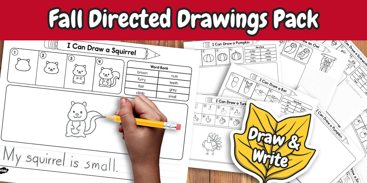Fall Directed Drawings Pack | Draw and Write Worksheets