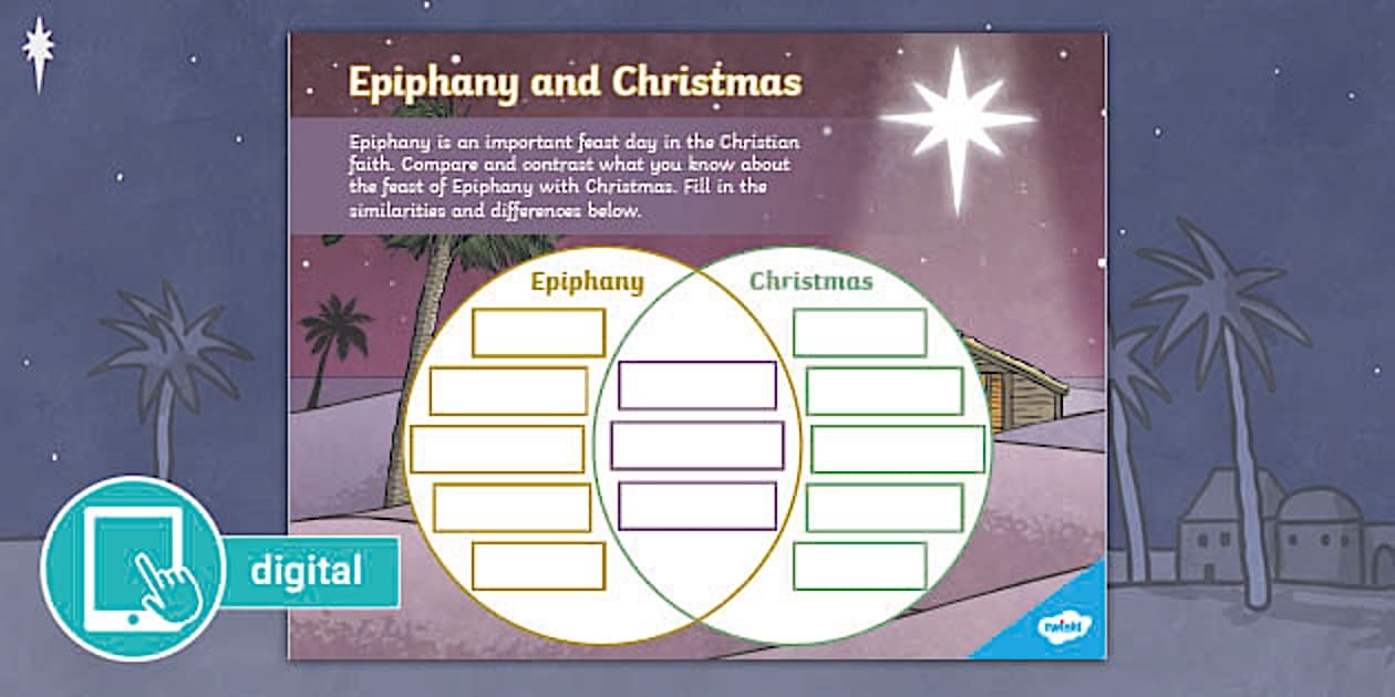 Epiphany and Christmas Venn Diagram - Twinkl