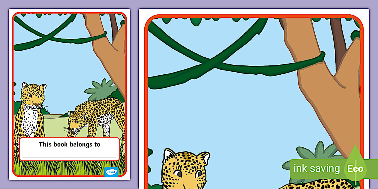 Leopard Themed Book Cover (teacher made) - Twinkl