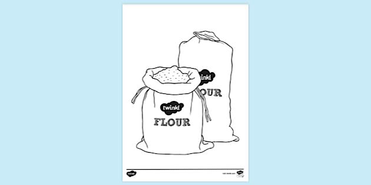 Sacks of Flour Colouring Sheet | Colouring Sheets - Twinkl