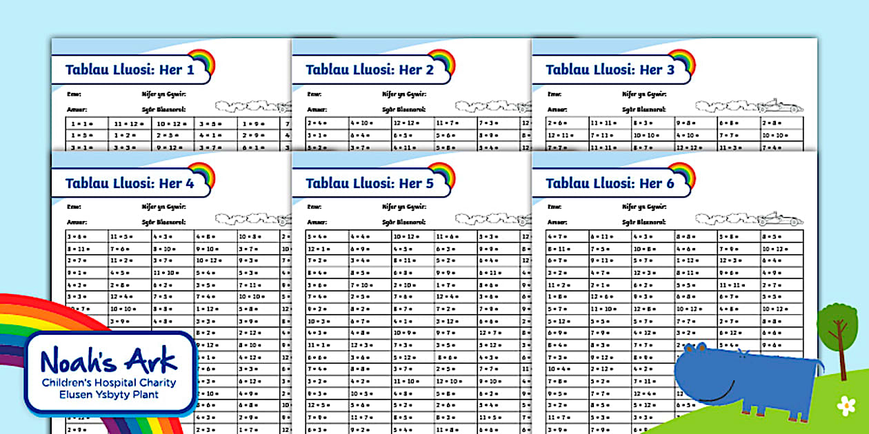 FREE! - Pecyn Gweithgaredd Tablau Lluosi (teacher made)