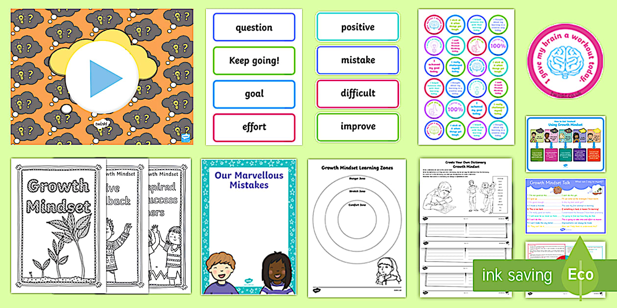 Growth Mindset CfE First Level Resource Pack (teacher made)