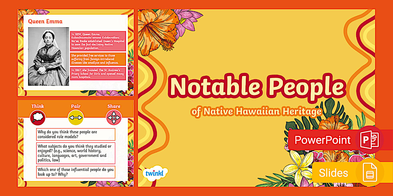People of Native Hawaiian Heritage Powerpoint & Google Slides