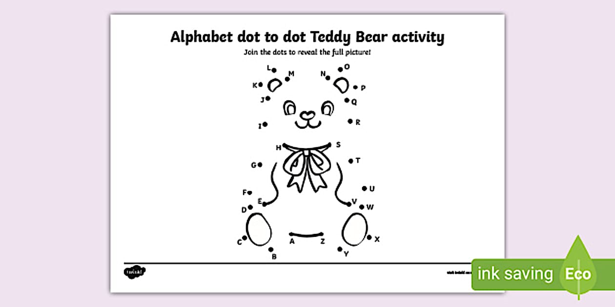 Dot to Dot A to Z Teddy Bear | Twinkl Resources - Twinkl