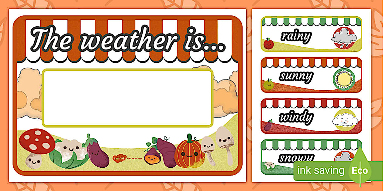 Autumn Market Themed Weather Display Set - Twinkl