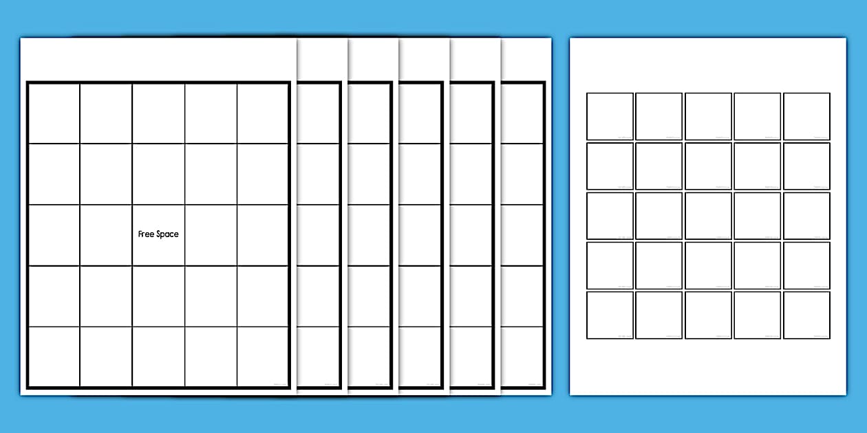 Blank Bingo Template (teacher made) - Twinkl