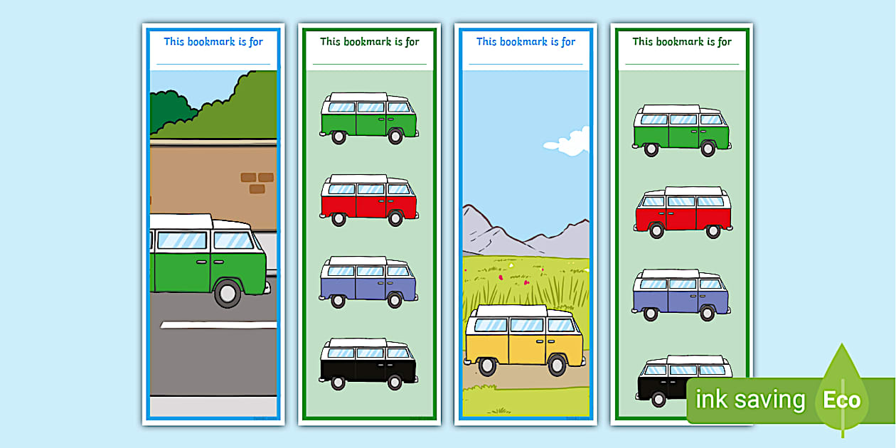 Campervan Bookmarks | Primary Resources | Twinkl - Twinkl