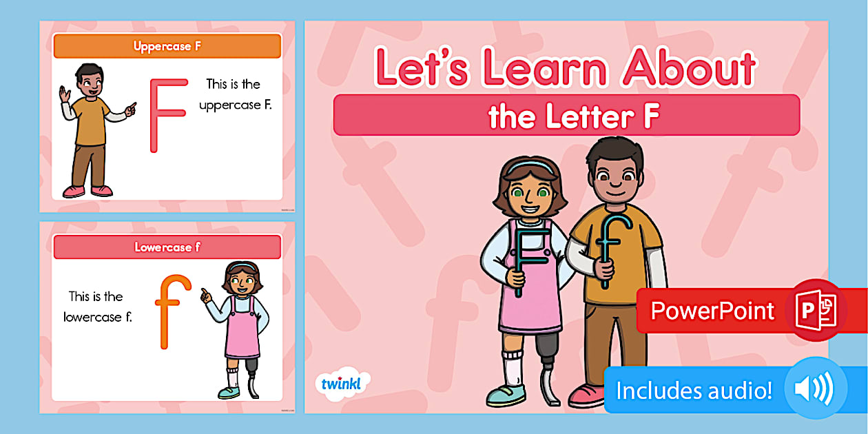 Alphabet: Let's Learn About the Letter F PowerPoint - Twinkl