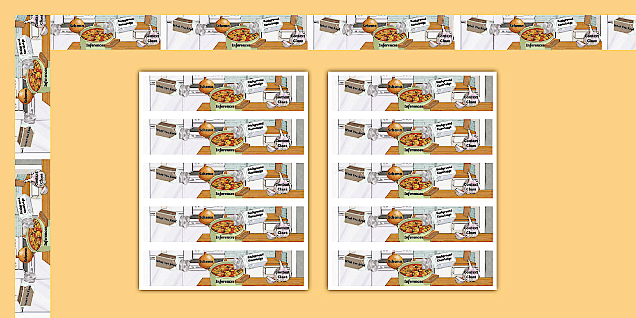 Cookin' Up Inferences Bulletin Board Borders