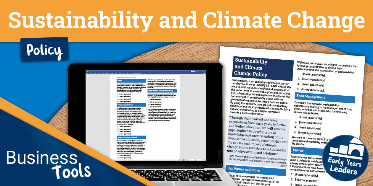 Sustainability & Climate Change Policy for Early Years