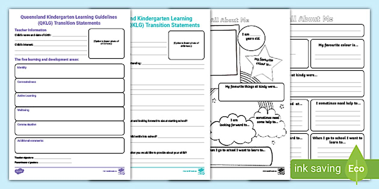 QKLG Transition Statements Resource Pack - Australia