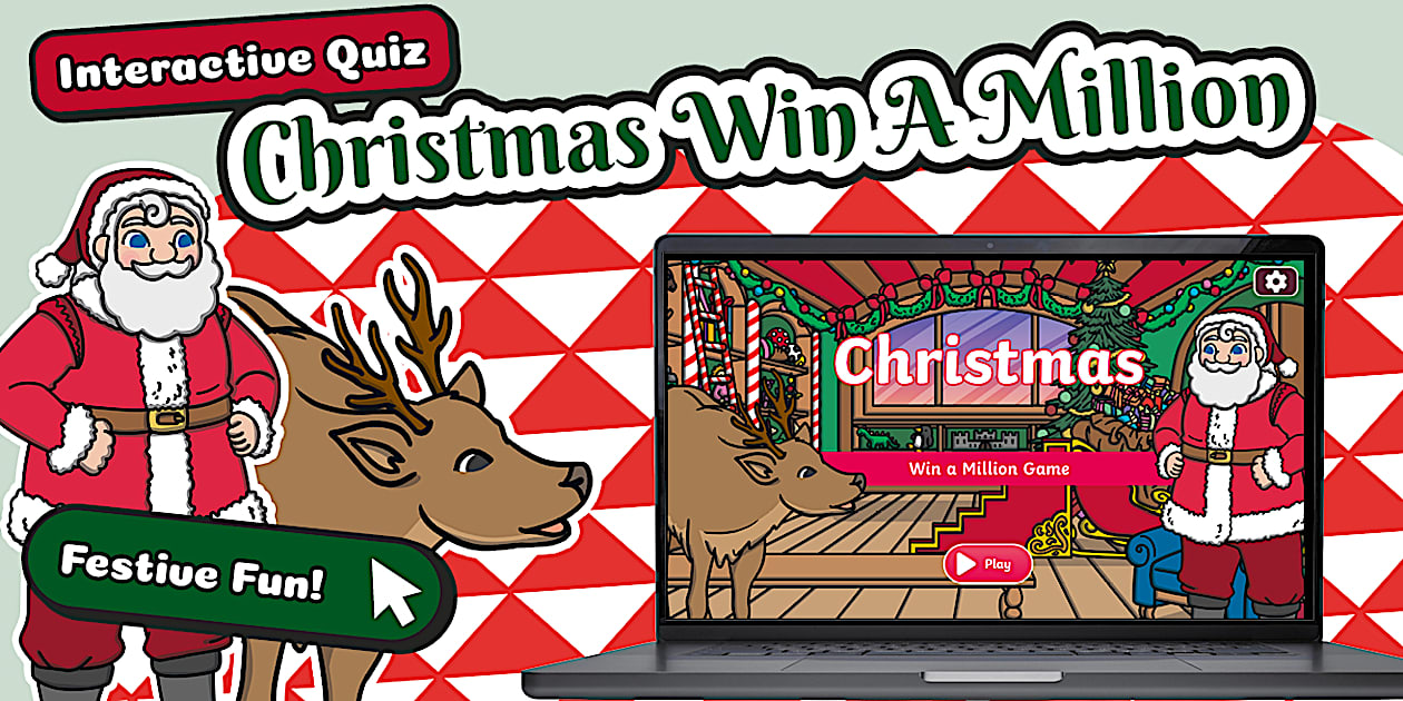 KS1 Christmas Win A Million Quiz - KS1 - Twinkl