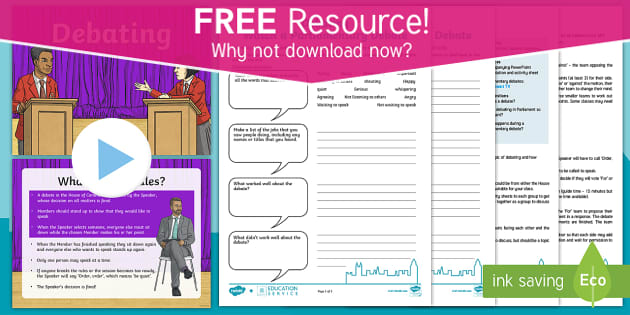FREE! - Debating: UK Parliament Lesson Pack - Debate Lesson Plan PDF