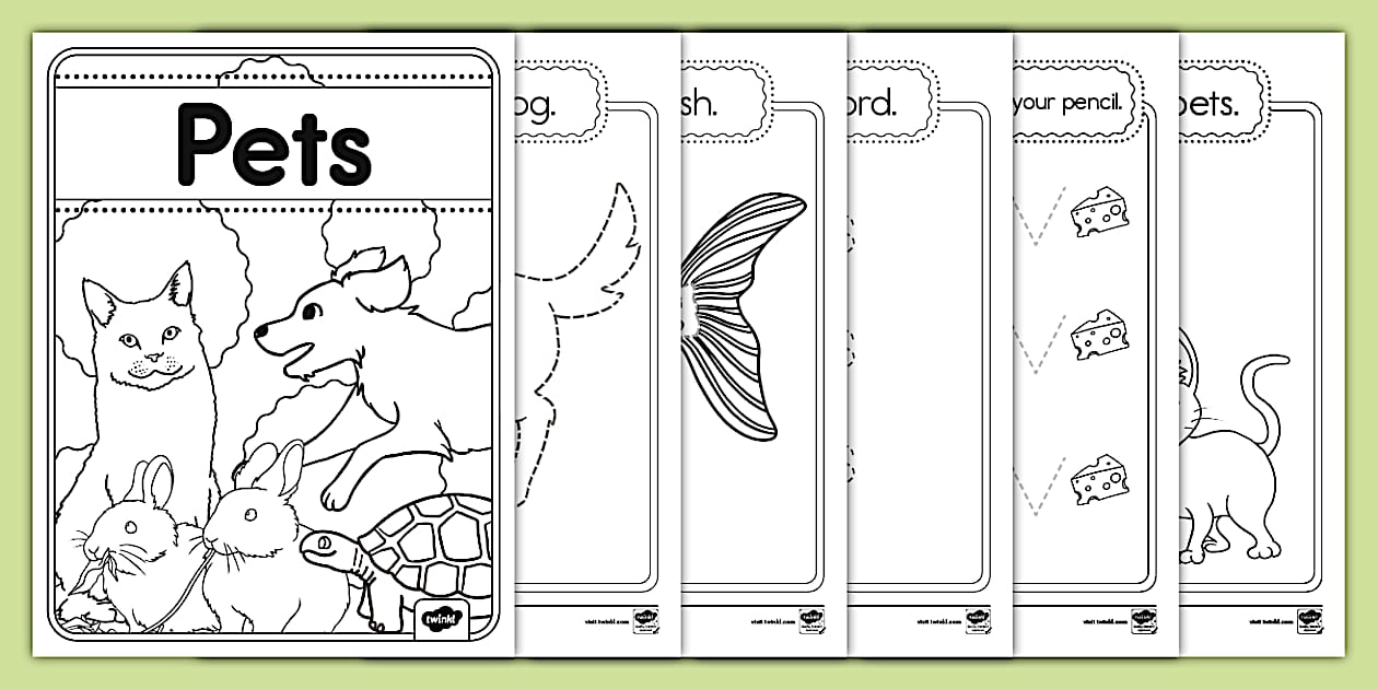 Pets Fine Motor Activity Booklet (Teacher-Made) - Twinkl