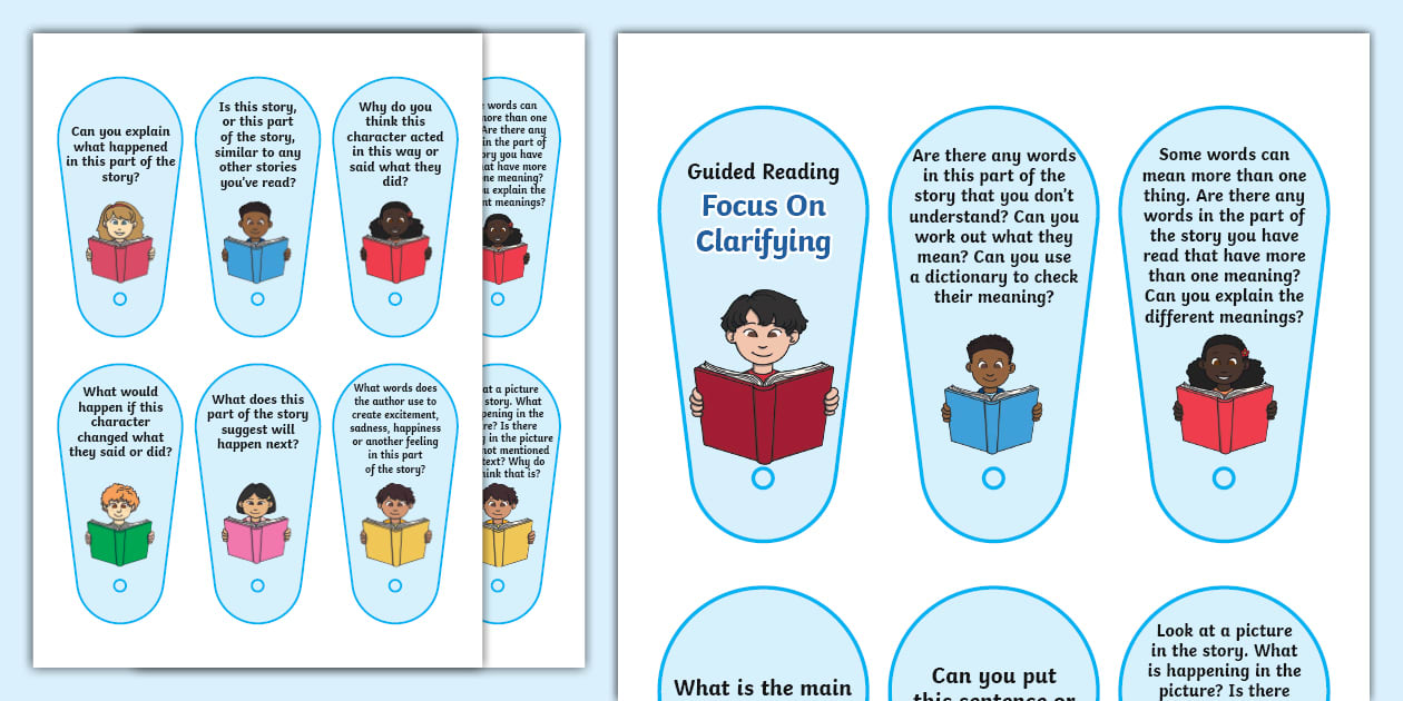 Guided Reading Fan - Focus On Clarifying (teacher made)