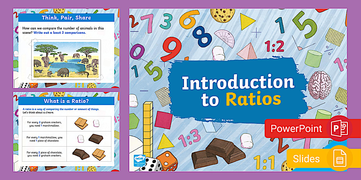 6th Grade Introduction to Ratios PowerPoint & Google Slides
