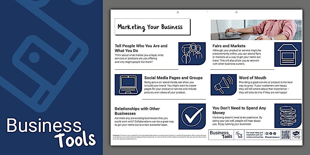 Marketing Your Business Infographic (Teacher-Made) - Twinkl