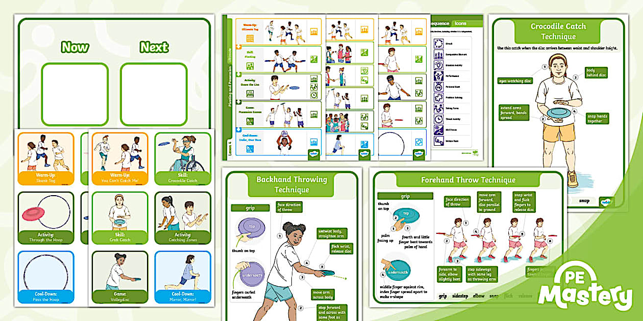 ultimate frisbee inclusive resources - PE visual aids