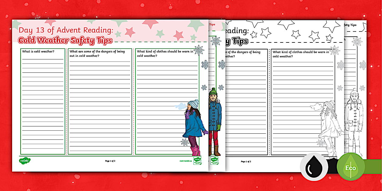 Day 13 of Advent Reading: Cold Weather Safety Tips Research
