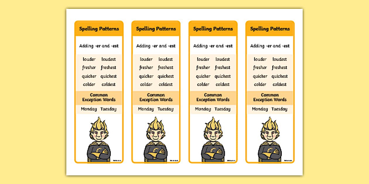 Level 5 Week 24 Spelling Bookmarks - KS1 - Primary - Twinkl