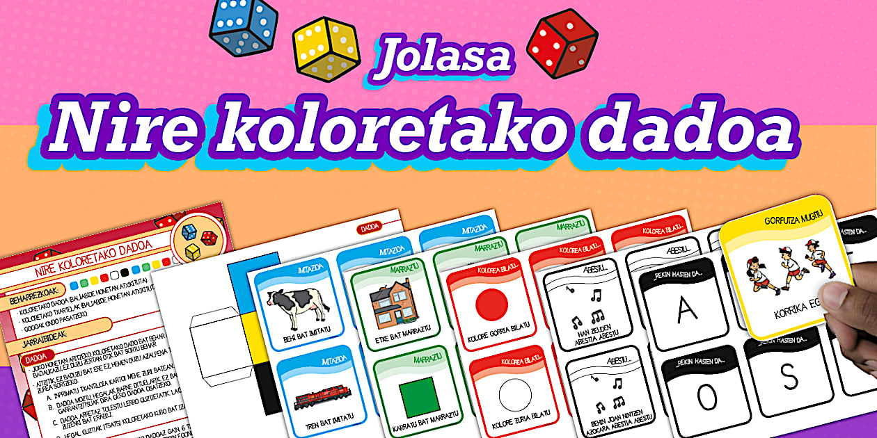 Jolasa: Nire koloretako dadoa