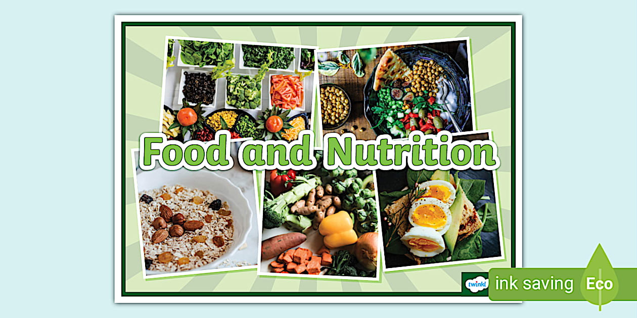 Food and Nutrition Photo Display Poster