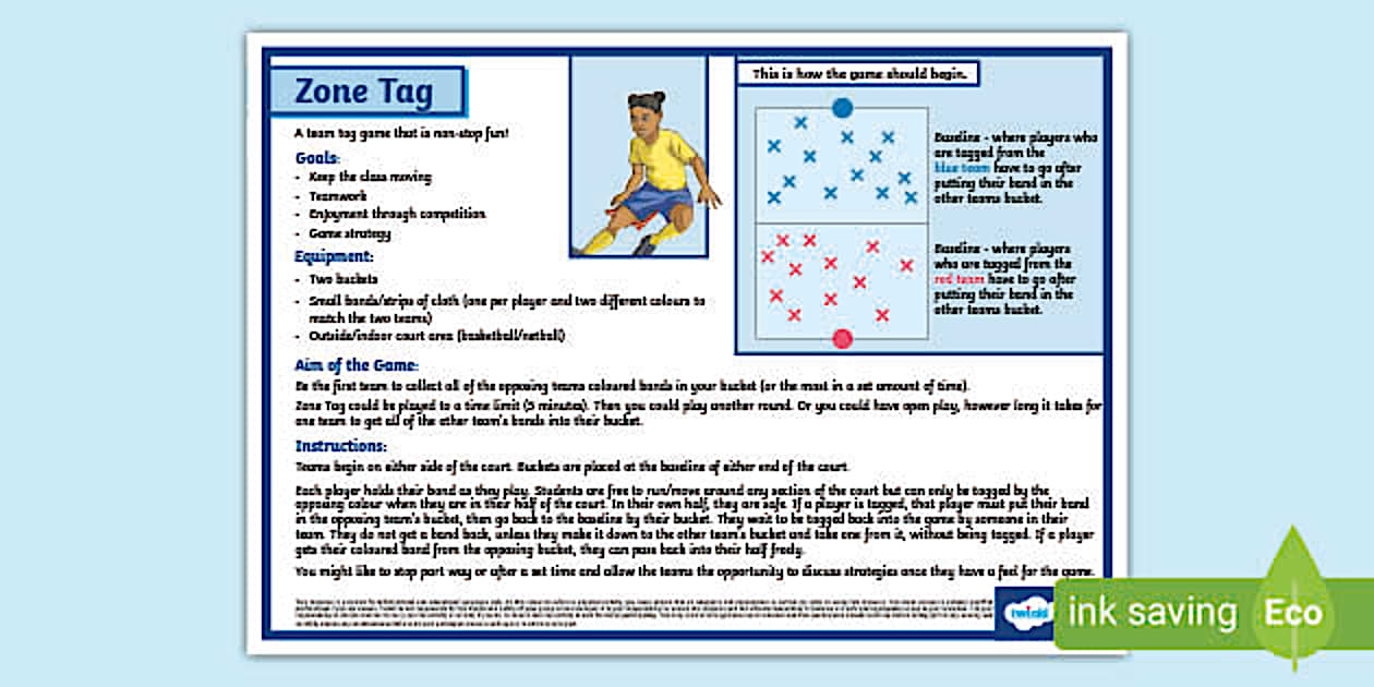 Zone Tag (Team Tag Game) Years 5/6 Version - Twinkl