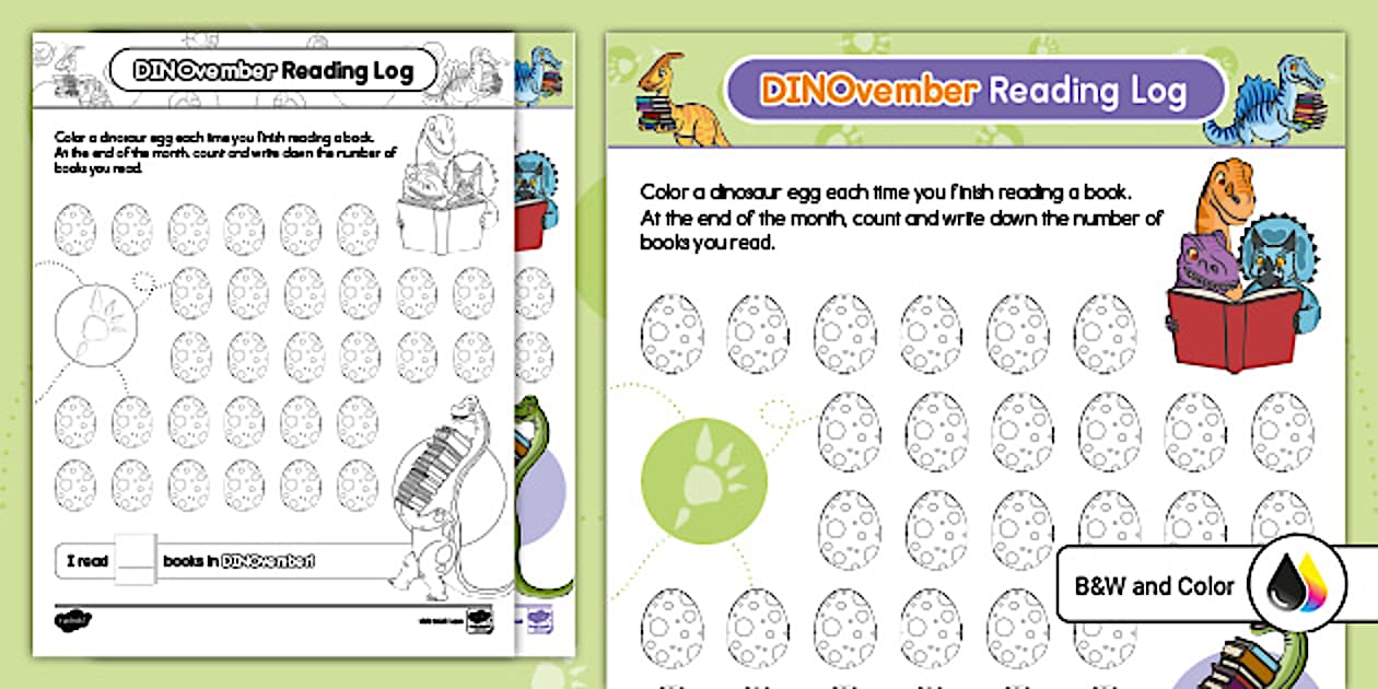 Dinosaur Reading Chart | DINOvember | Twinkl USA - Twinkl