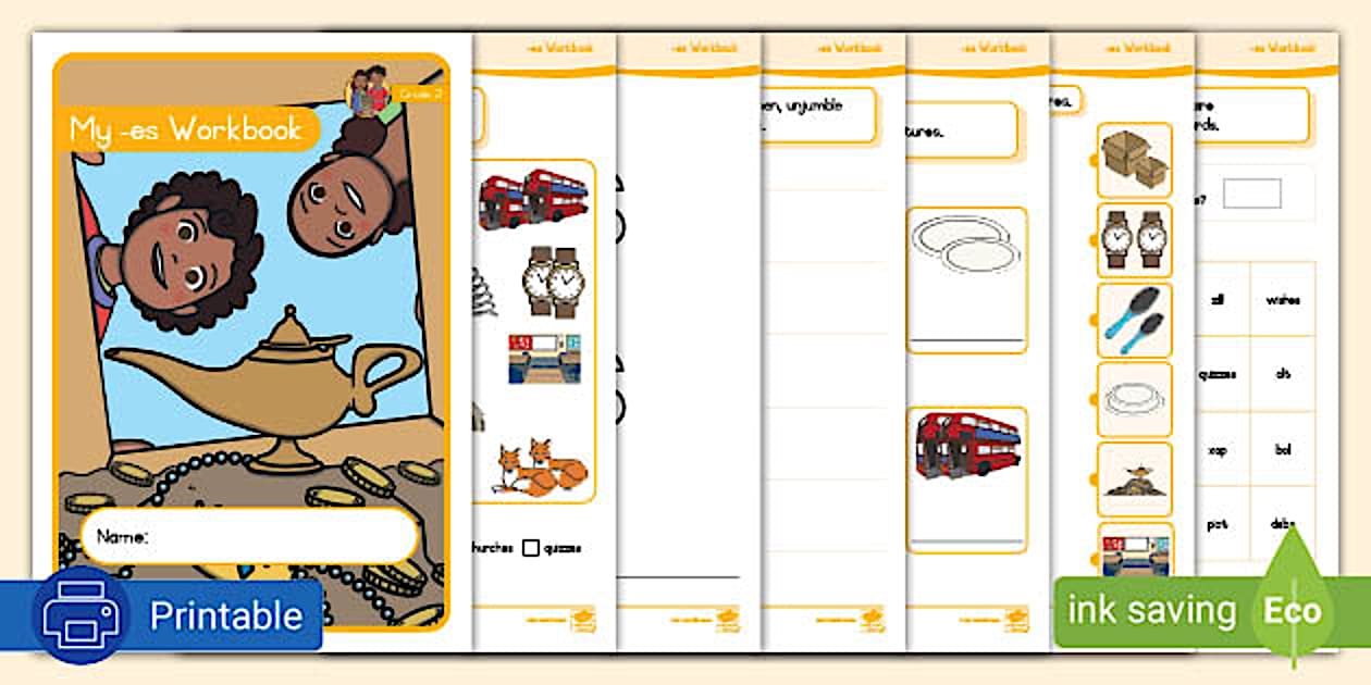 Grade 2 Phonics: -es Workbook (teacher made) - Twinkl