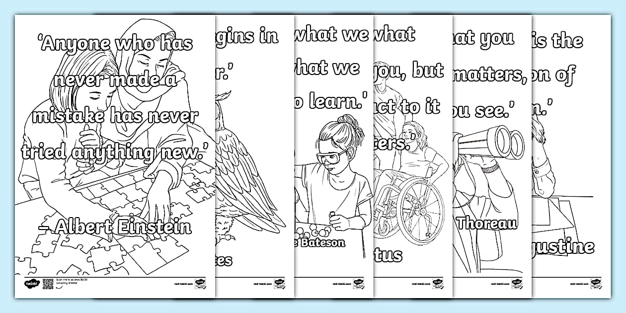 Quotes about Wisdom Colouring Pages (teacher made) - Twinkl
