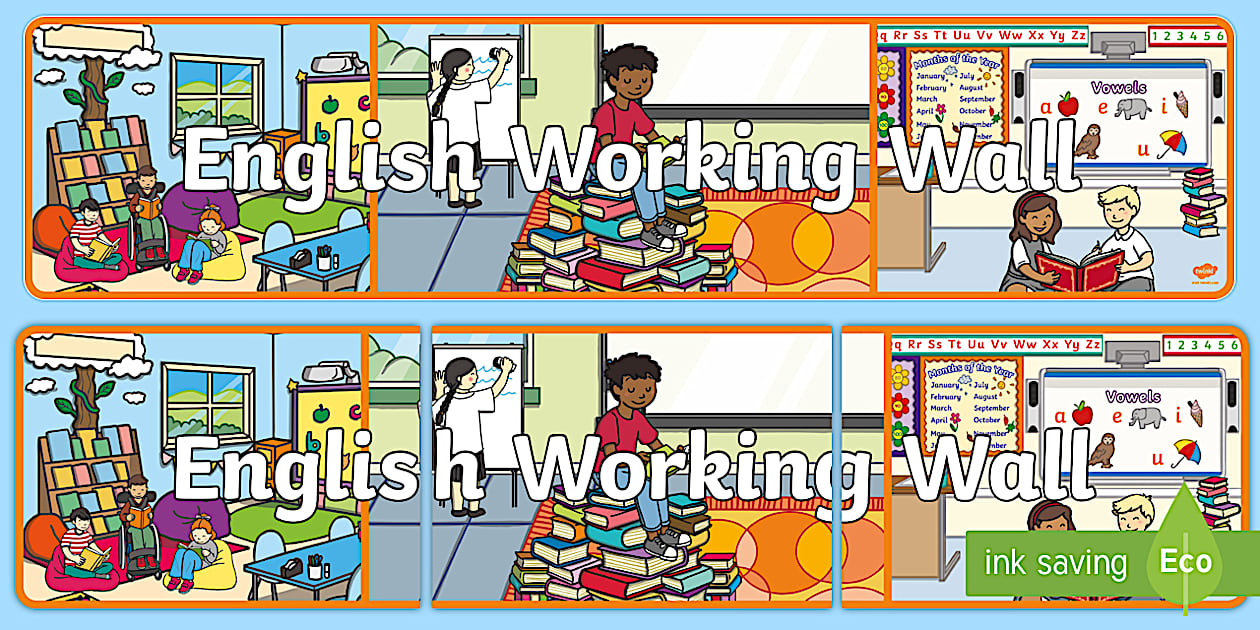 English Working Wall Banner (teacher made) - Twinkl