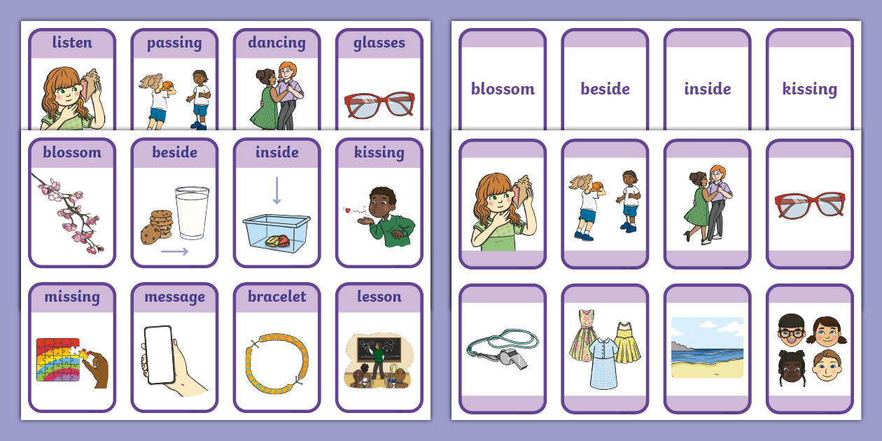 Medial 's' Playing Cards (teacher made) - Twinkl