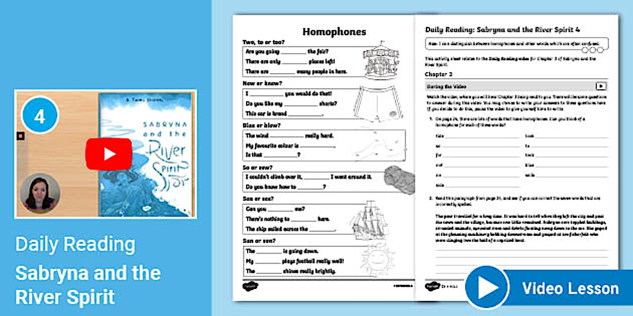 Daily Reading Age 7-11: Sabryna and the River Spirit (4) Activity Pack