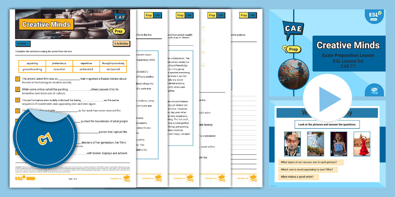 C1 Advanced (CAE) - Prep Lesson (Creative Minds) - Twinkl