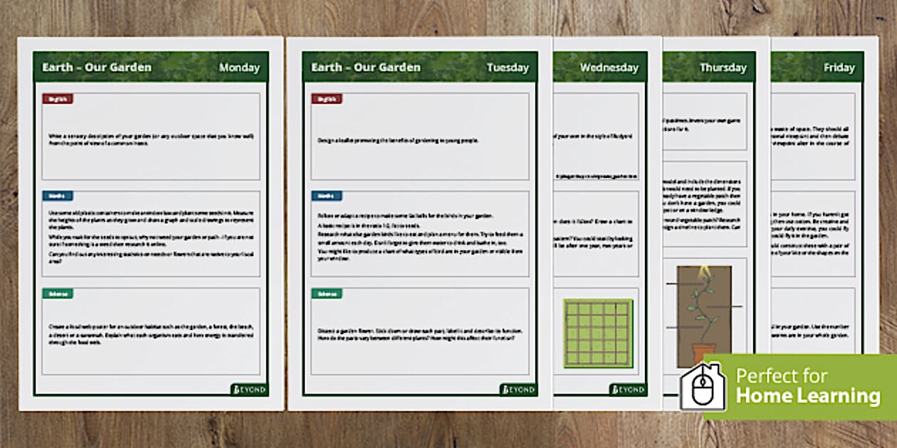 KS3 Home Learning Challenge Calendar - Earth Activities