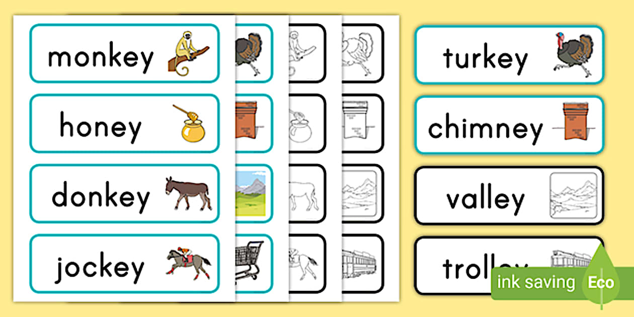 -ey Digraph Word Cards - Twinkl