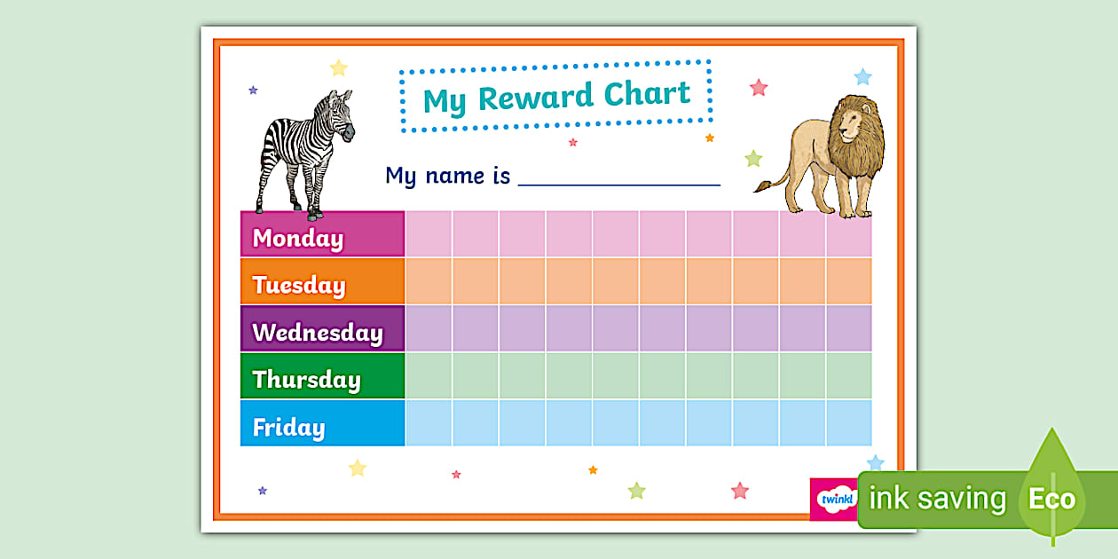 Animal-Themed Reward Chart (teacher made) - Twinkl