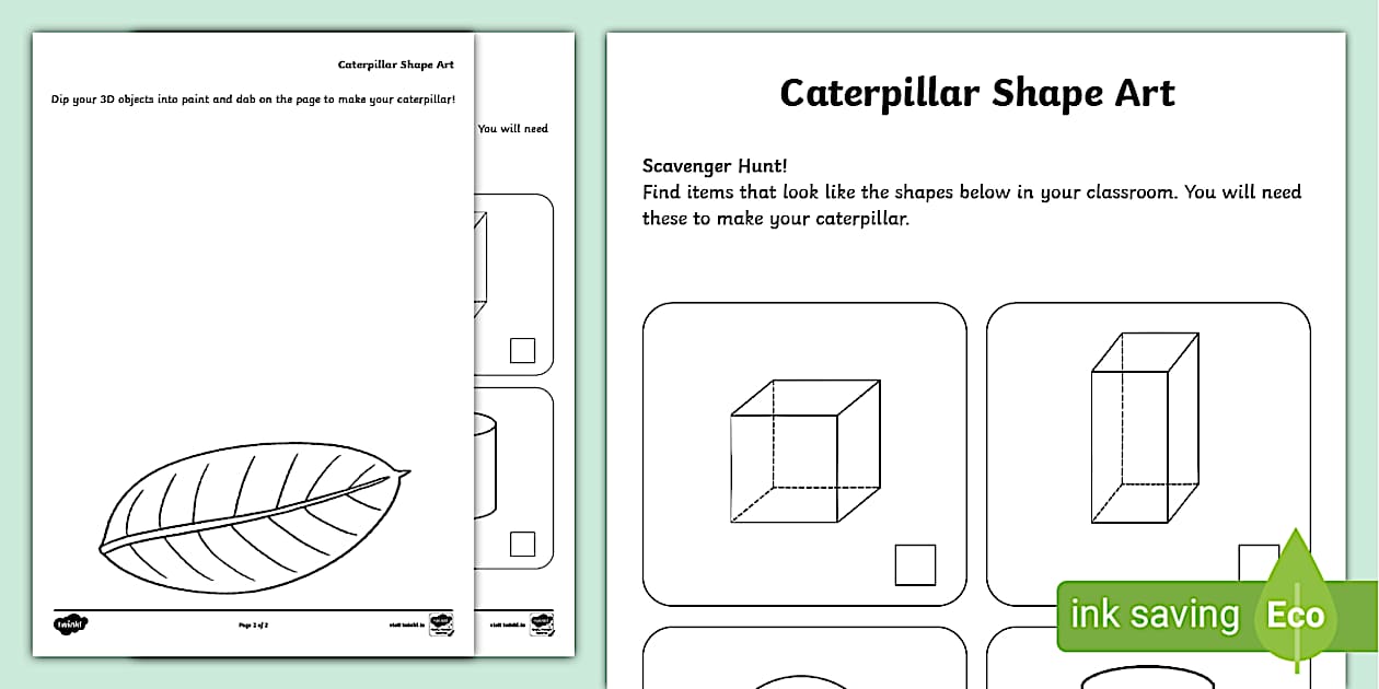 Caterpillar Shape Art (teacher made) - Twinkl
