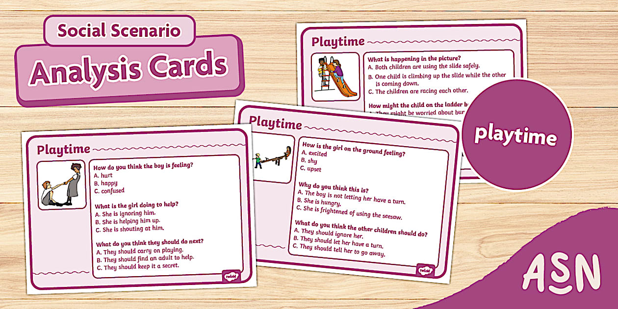 Playtime Social Scenario Analysis Cards