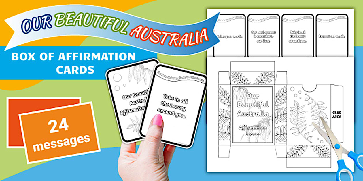 Aussie Affirmation Leaves Craft Box (teacher made) - Twinkl