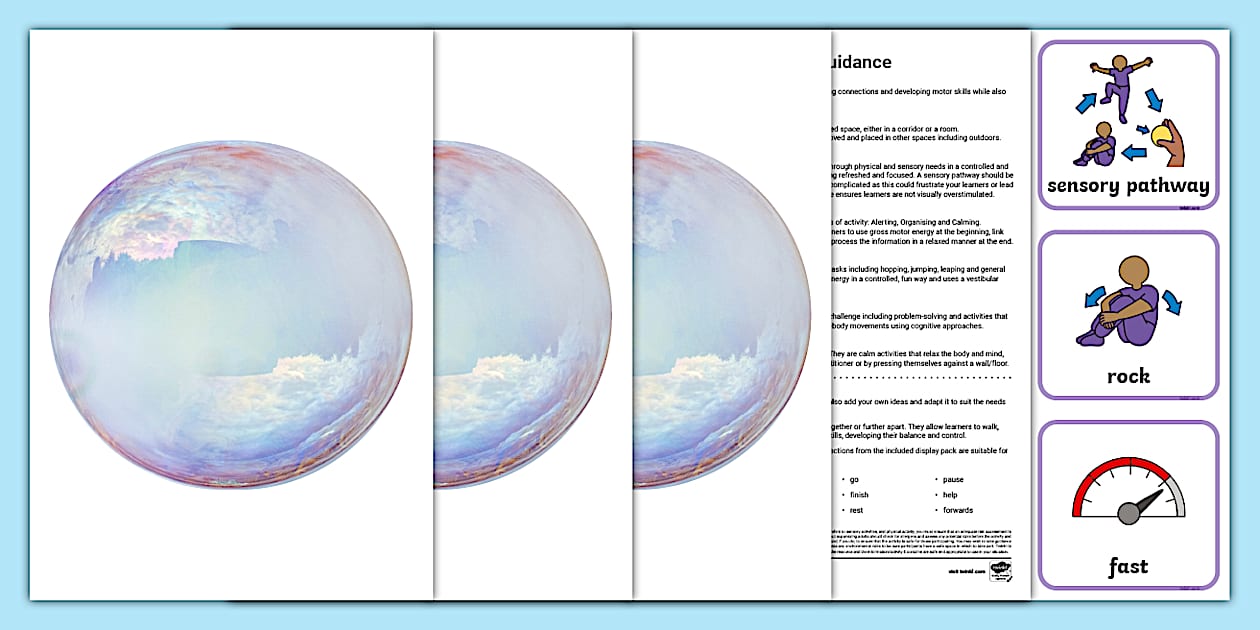 Sensory Pathway Bubbles Display Pack (Teacher-Made) - Twinkl