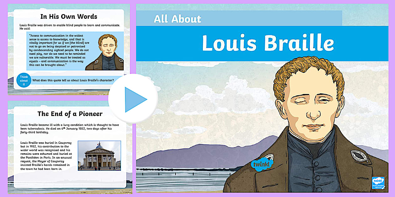 KS2 All About Louis Braille PowerPoint | Famous Inventors