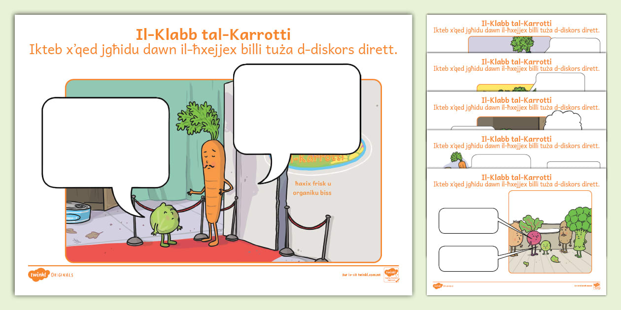 Kitba: Il-Klabb tal-Karrotti (teacher made) - Twinkl