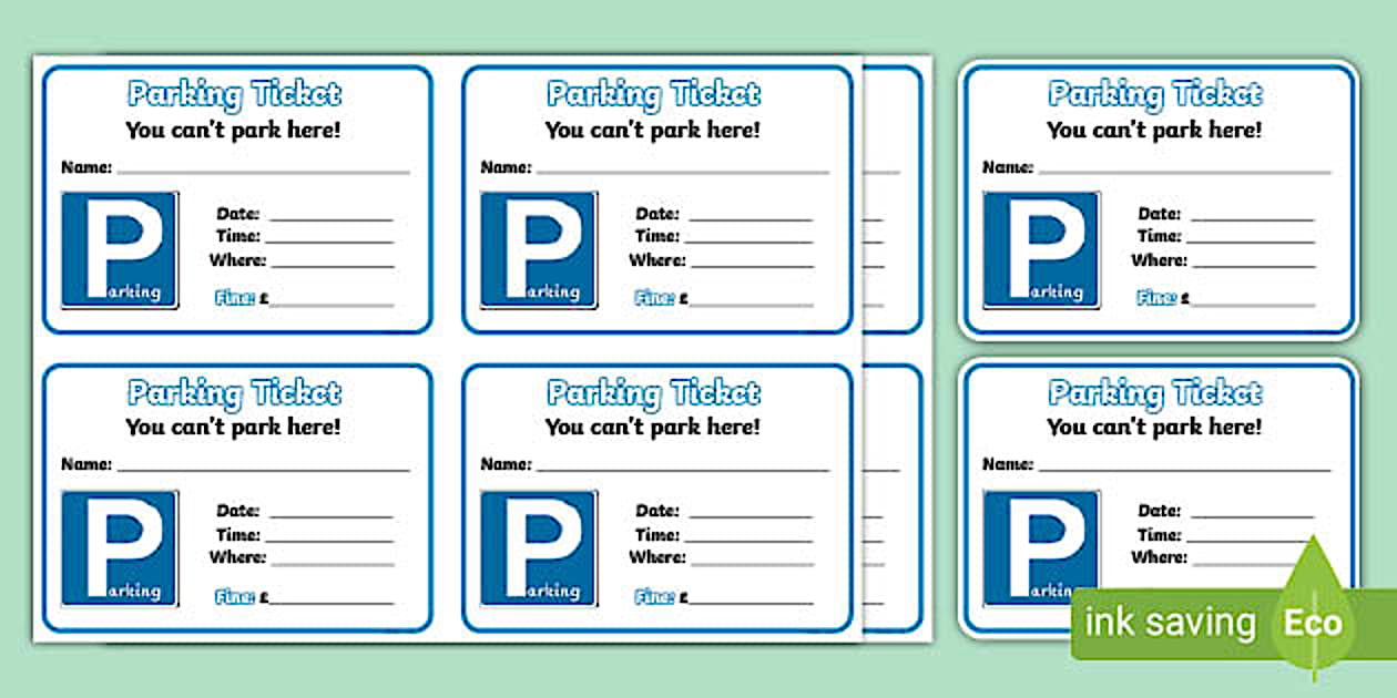 Bike Parking Tickets (teacher made) - Twinkl